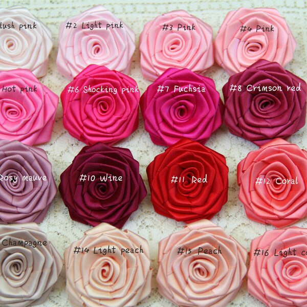 Satin Ribbon Roses - Etsy
