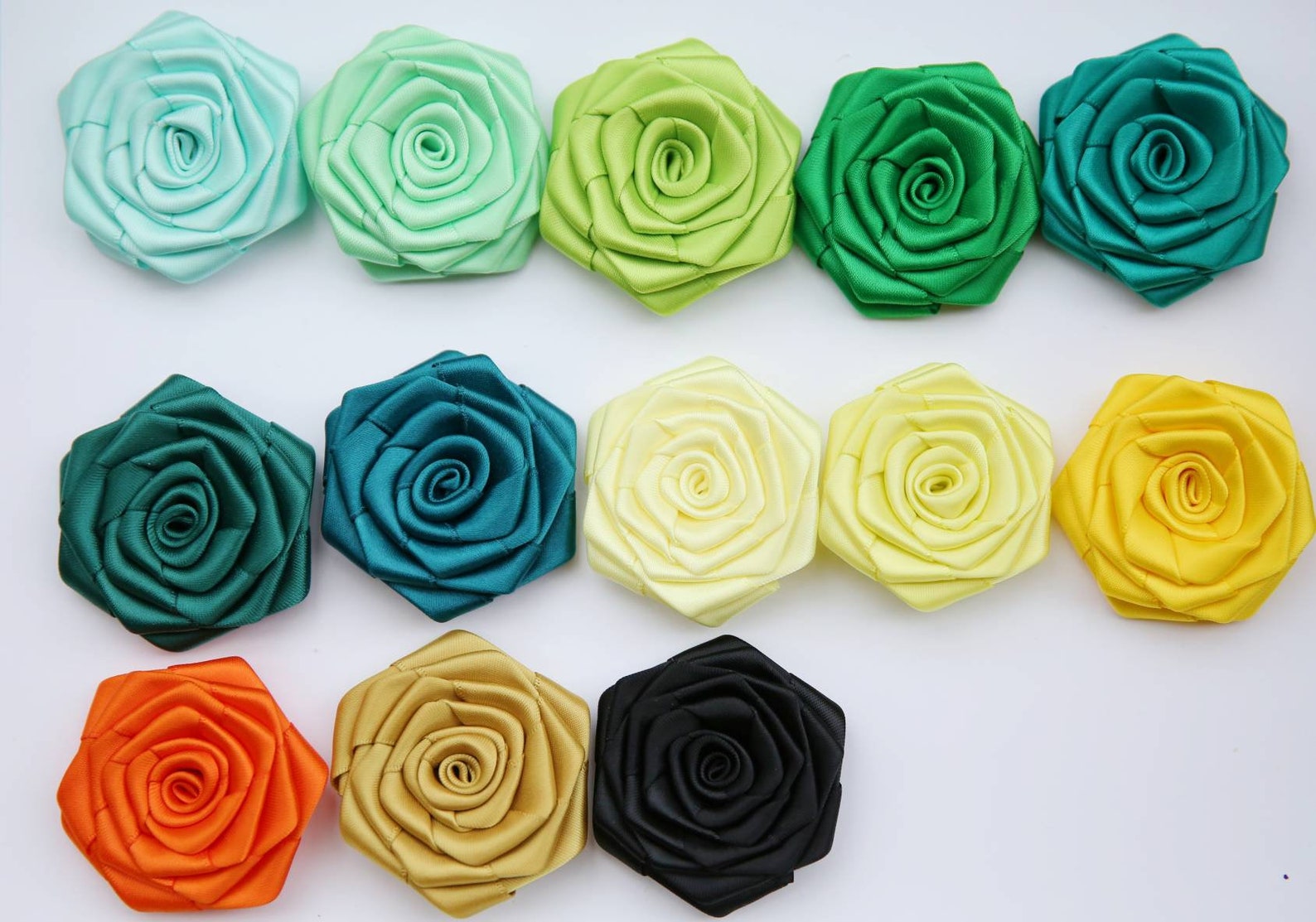 Handmade Double Face Satin Ribbon Roses in Multiple Color 2 | Etsy