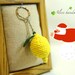 Crochet Lemon With Leave Keychain/keyring/crochet Lemon/lemon Keyring ...