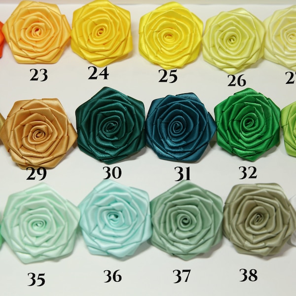 Satin Ribbon Roses - Etsy
