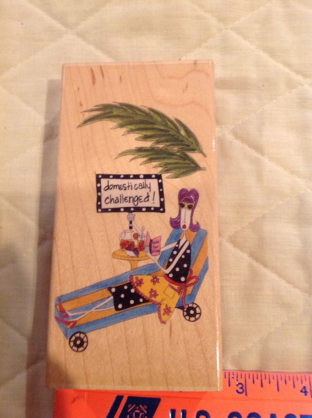 Stamps Happen Domestically Challenged Wood Mounted Rubber Stamp - Etsy