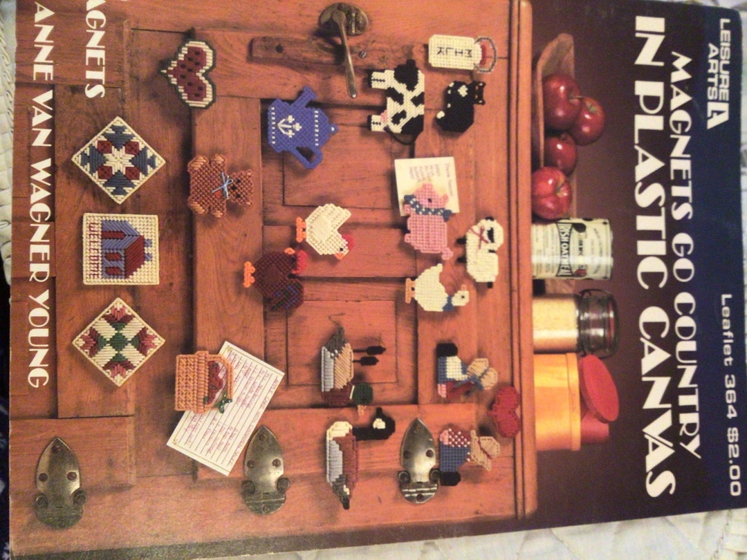 Magnets Go Country in Plastic Canvas - Leisure Arts Leaflet - Etsy