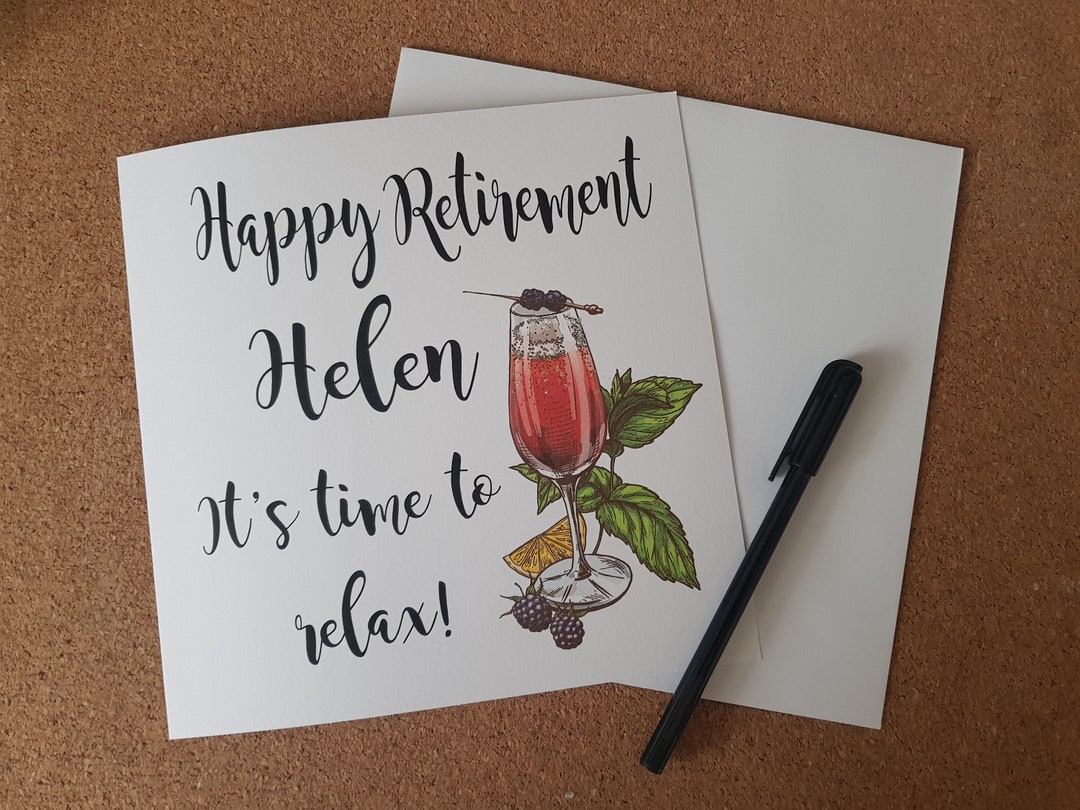 Personalised Retirement Card - Etsy