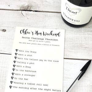 Hen Party Selfie Challenge Cards Pack - Etsy UK