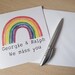 Rainbow Missing You Card - Etsy UK