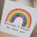 Rainbow Missing You Card - Etsy UK