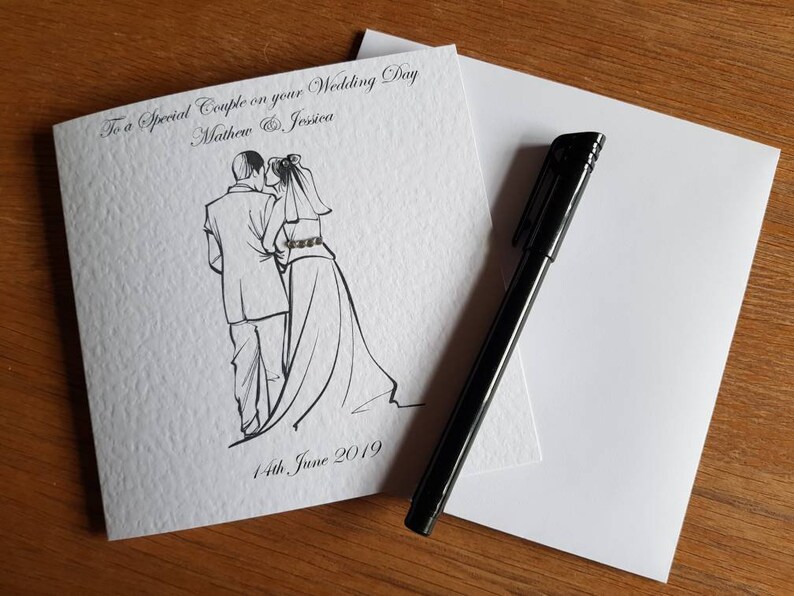 Personalised Wedding Card Couple - Etsy
