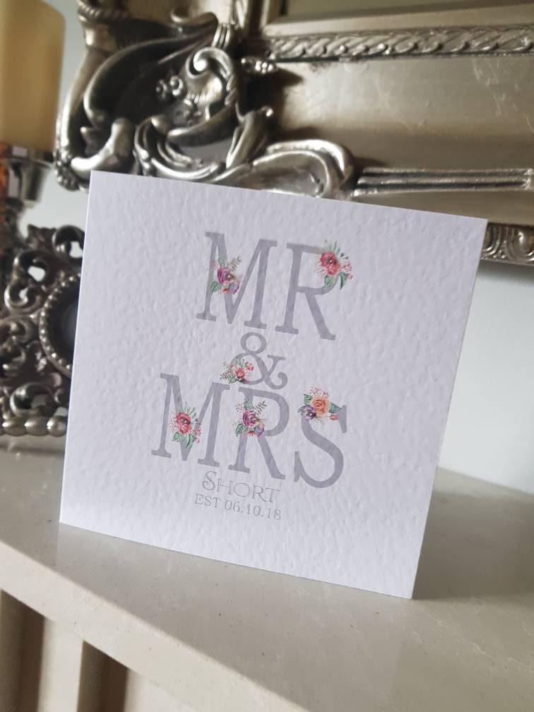 Personalised Wedding Card - Etsy UK