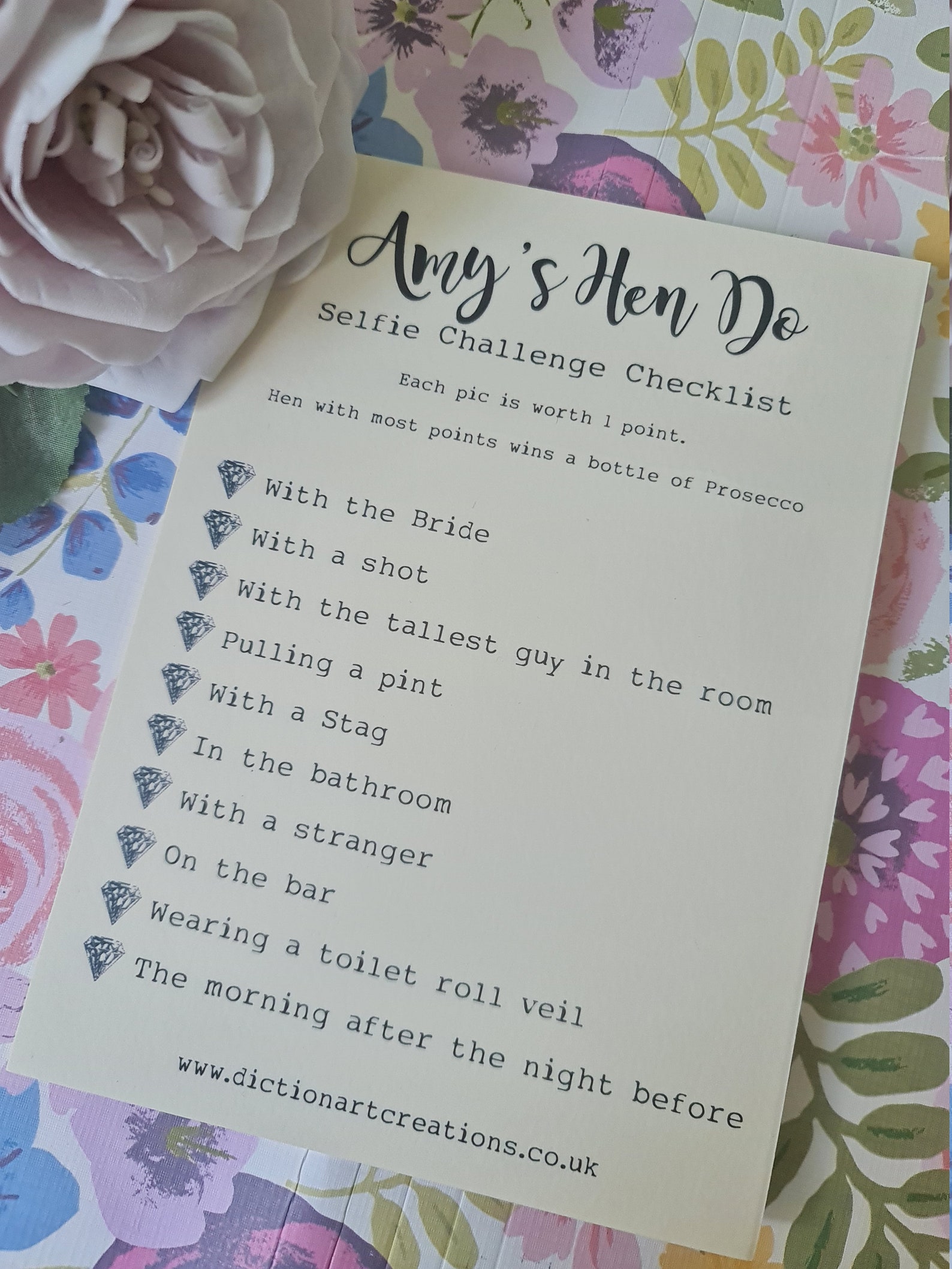 Hen Party Selfie Challenge Cards Pack | Etsy UK
