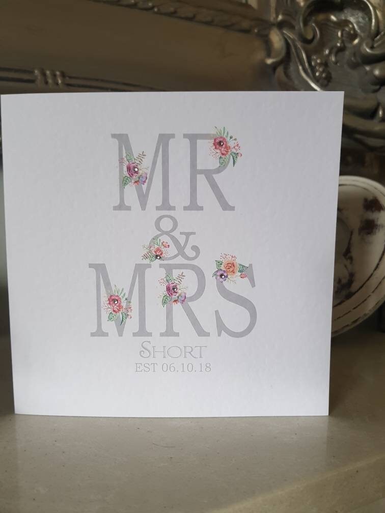 Personalised Wedding Card - Etsy UK