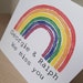 Rainbow Missing You Card - Etsy UK