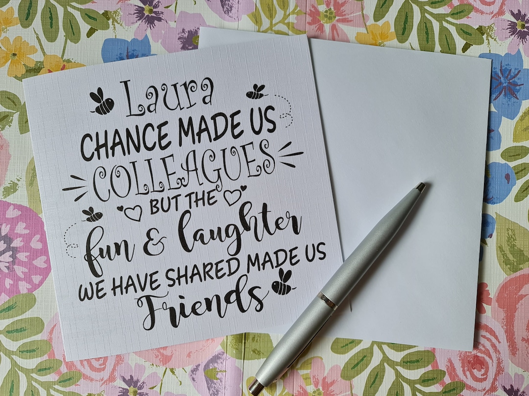 Personalised Leaving Card - Etsy