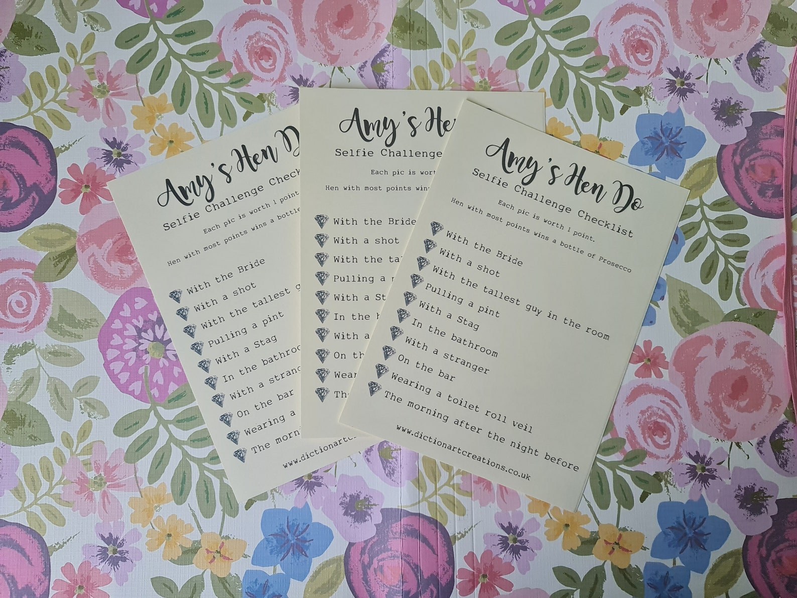 Hen Party Selfie Challenge Cards Pack | Etsy UK