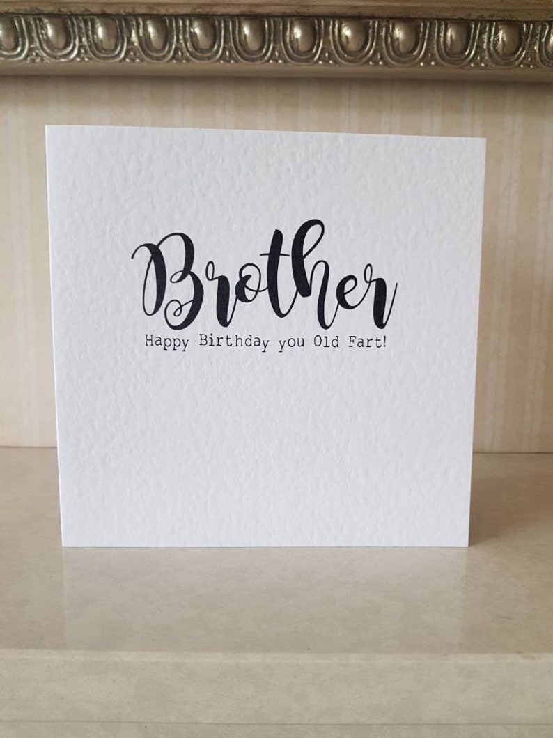Funny Brother Birthday Card | Etsy