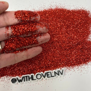 Cherry Red Extra Fine Glitter Pick Your Amount - Etsy