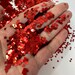 Sweetheart Red Heart Shaped Glitter Choose Your Amount - Etsy