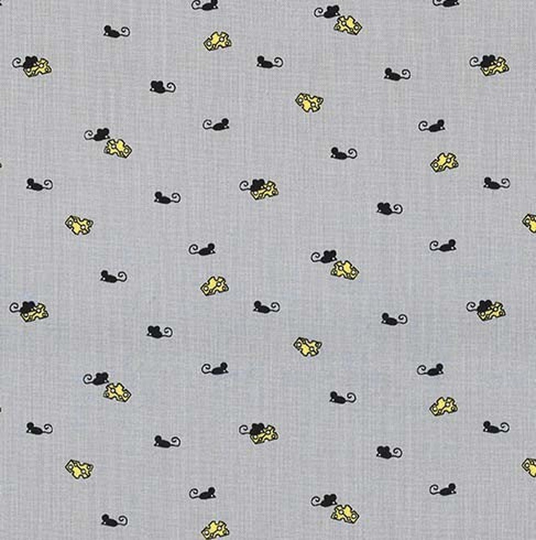 Michael Miller Fabrics - Mighty Mouse - Gray - Dc8202-gray-d - Etsy