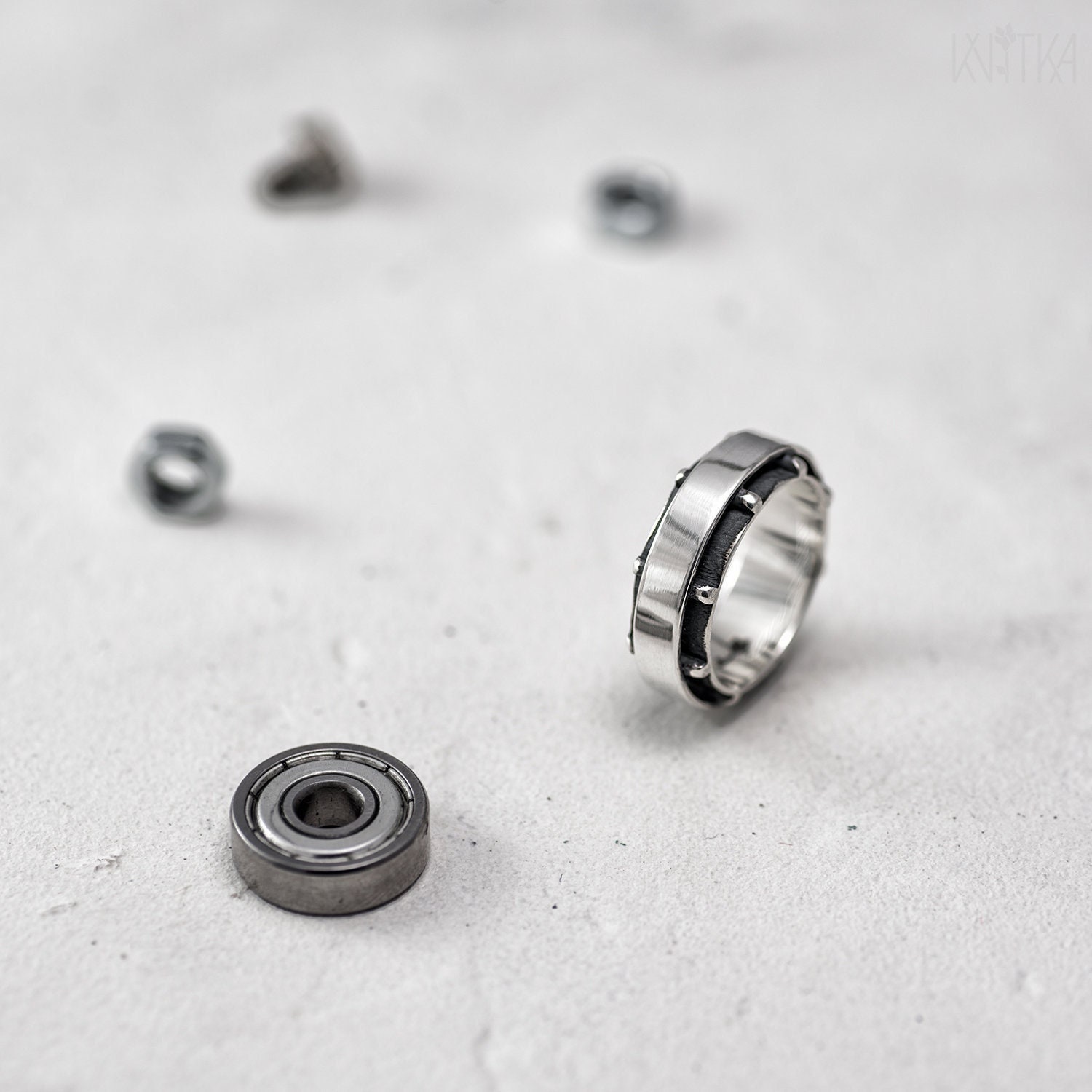 Bearing Ring for Men or Women, Ring Size 7 - Etsy