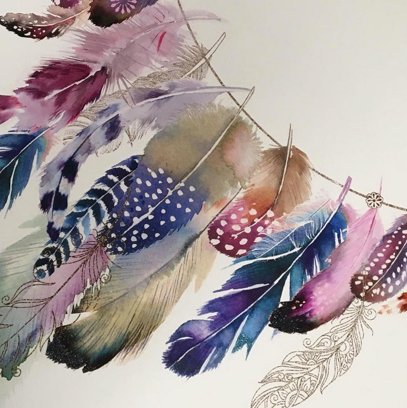 Boho Feather Garland Limited Edition - Etsy