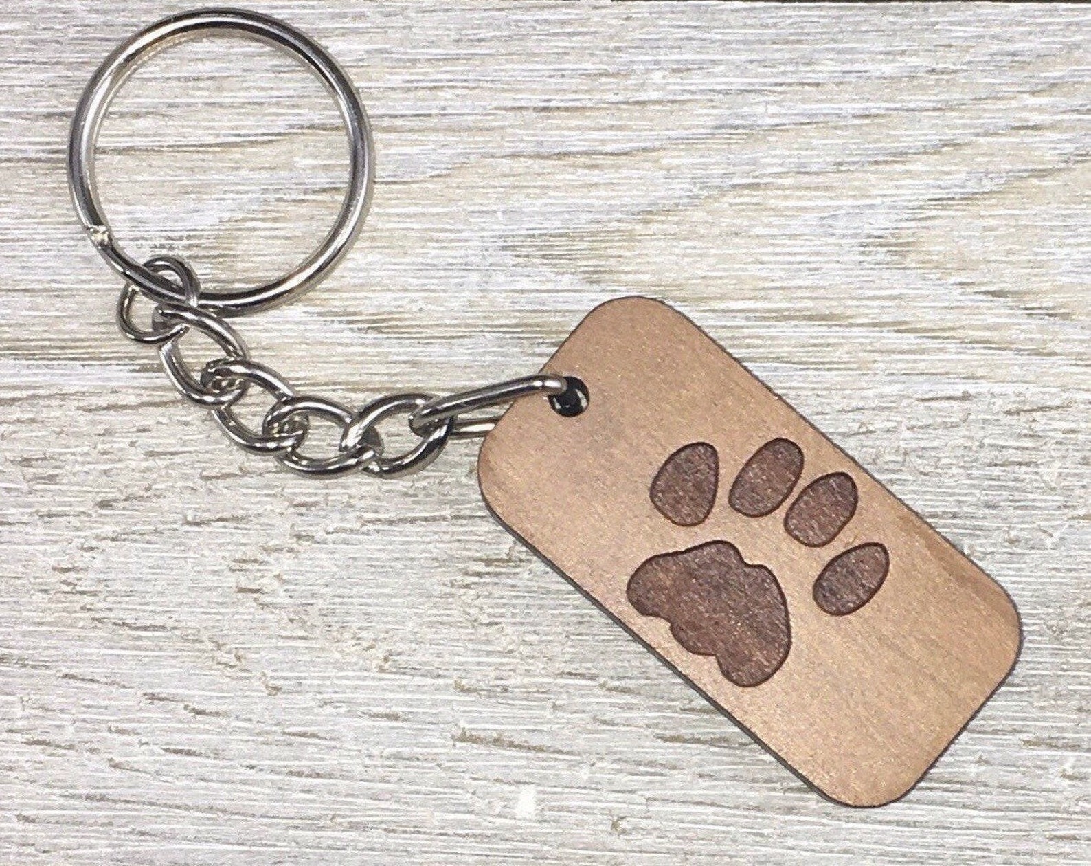 Personalized Favorite Animal Keychain Laser Cut and Engraved Cherry ...
