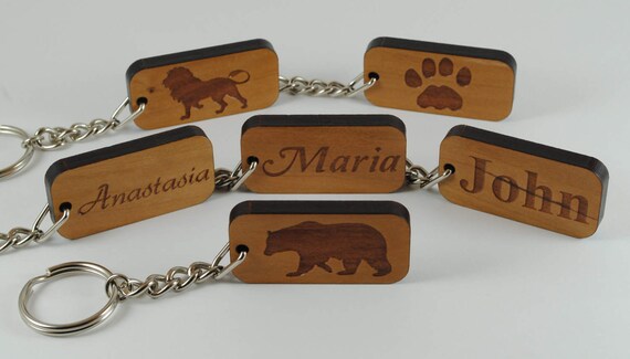Personalized Favorite Animal Keychain Laser Cut and Engraved | Etsy