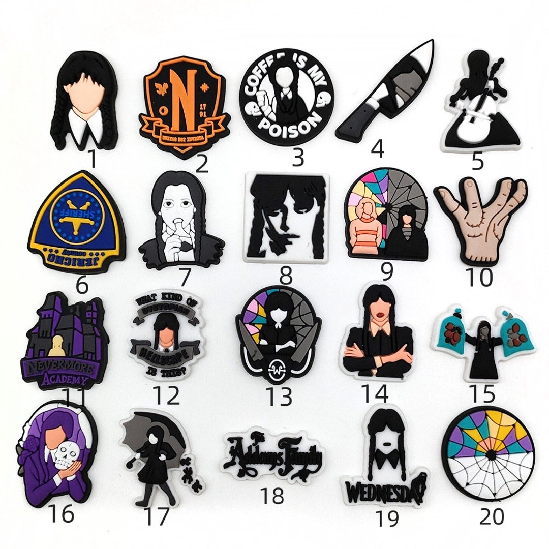 Wednesday Croc Charmswednesday Addams Family Shoe - Etsy