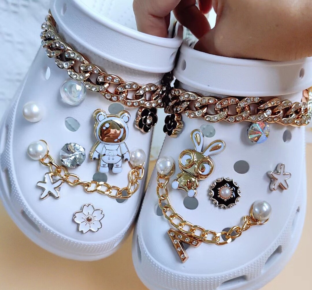 Astronaut Croc Charm,rabbit Charm,rhinestone Shoe Charms Set With Chain ...