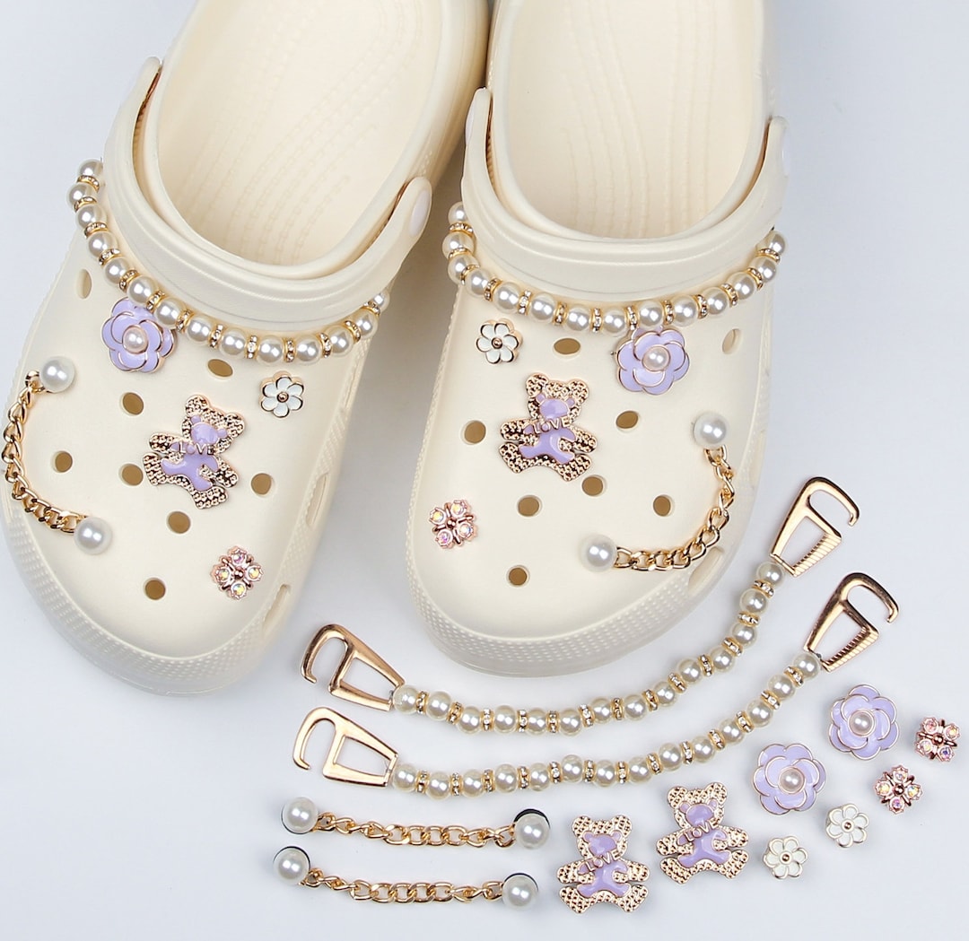Cute Purple Bear Crocs Charms,pearl Crocs Charm,beach Shoe Charm,wedges ...