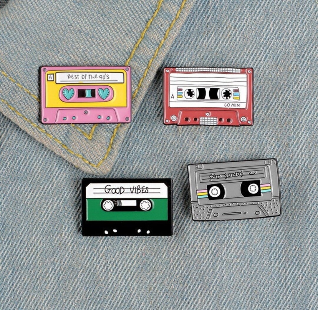 Cartoon Magnetic Tape Video Tape Series Enamel Pincolor Video - Etsy