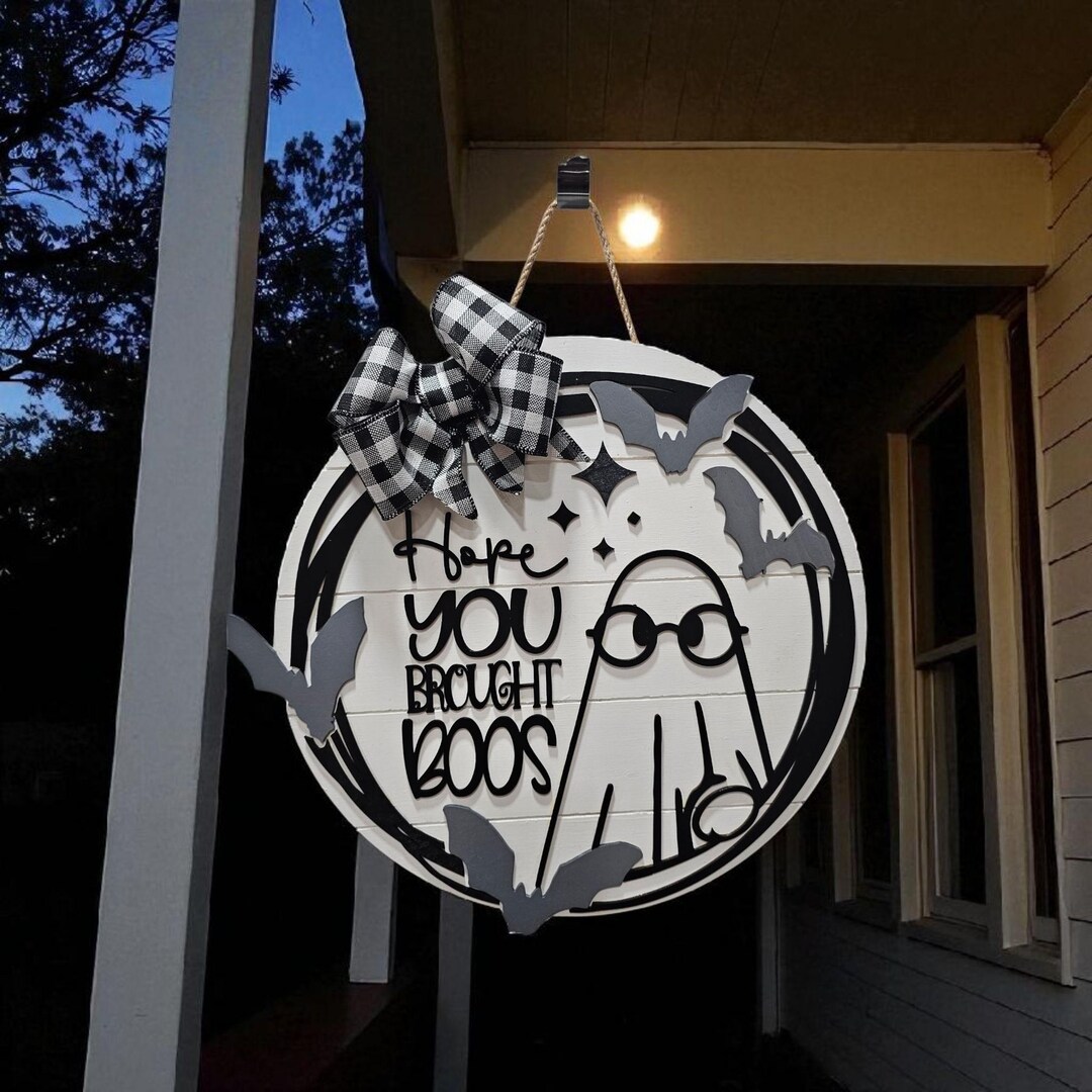 Halloween "hope You Brought Boos" Welcome Sign - Etsy