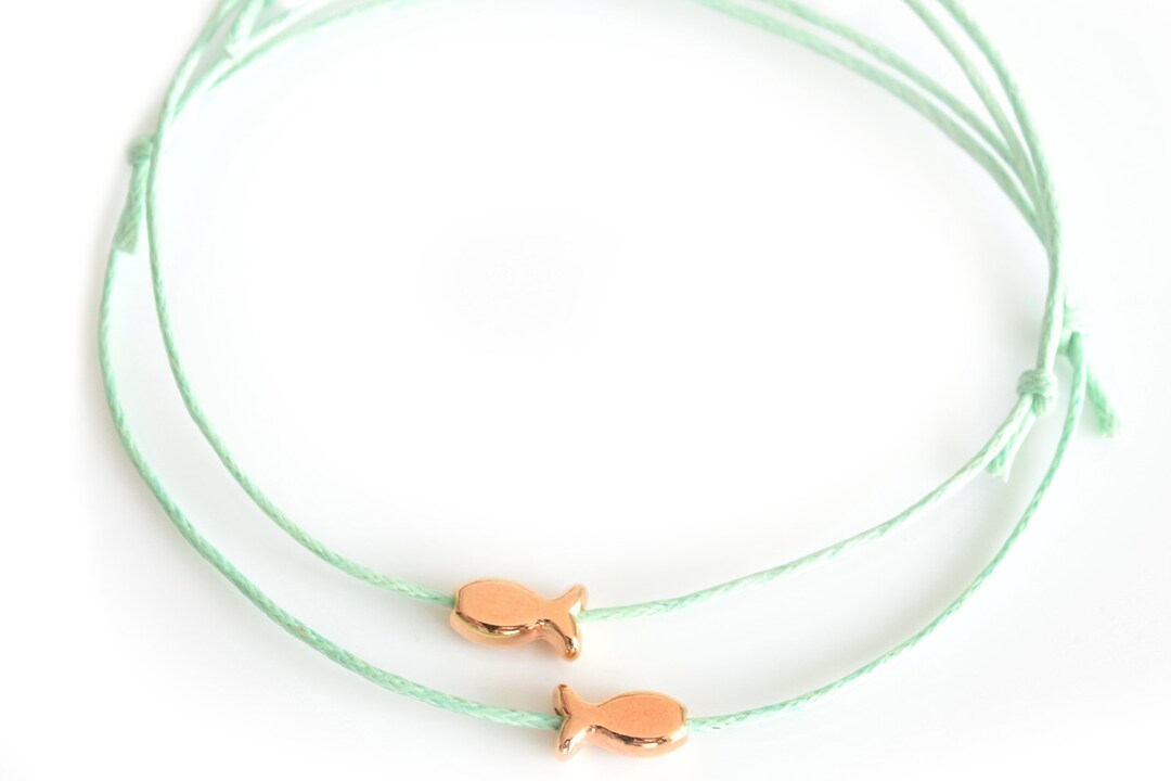Friendship Bracelets Rose Gold Fish - Etsy