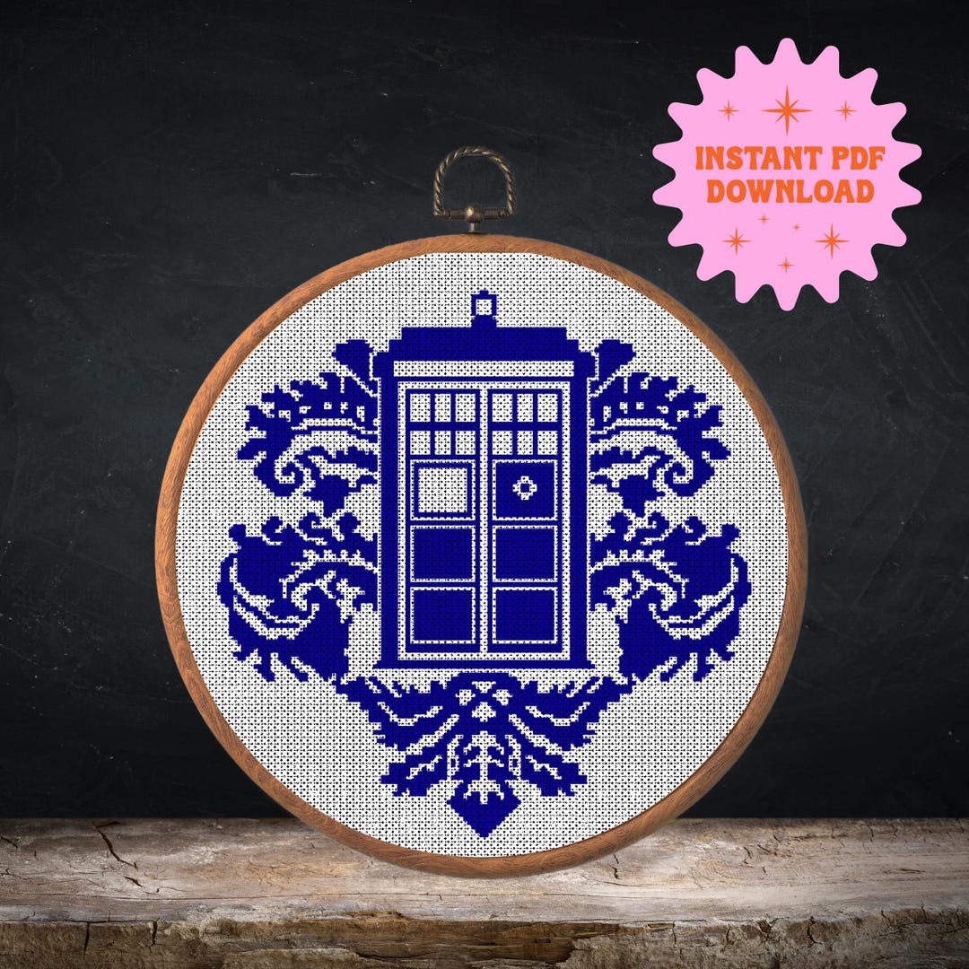 TARDIS De Lys | Doctor Who Cross Stitch Pattern | Instant PDF Download ...