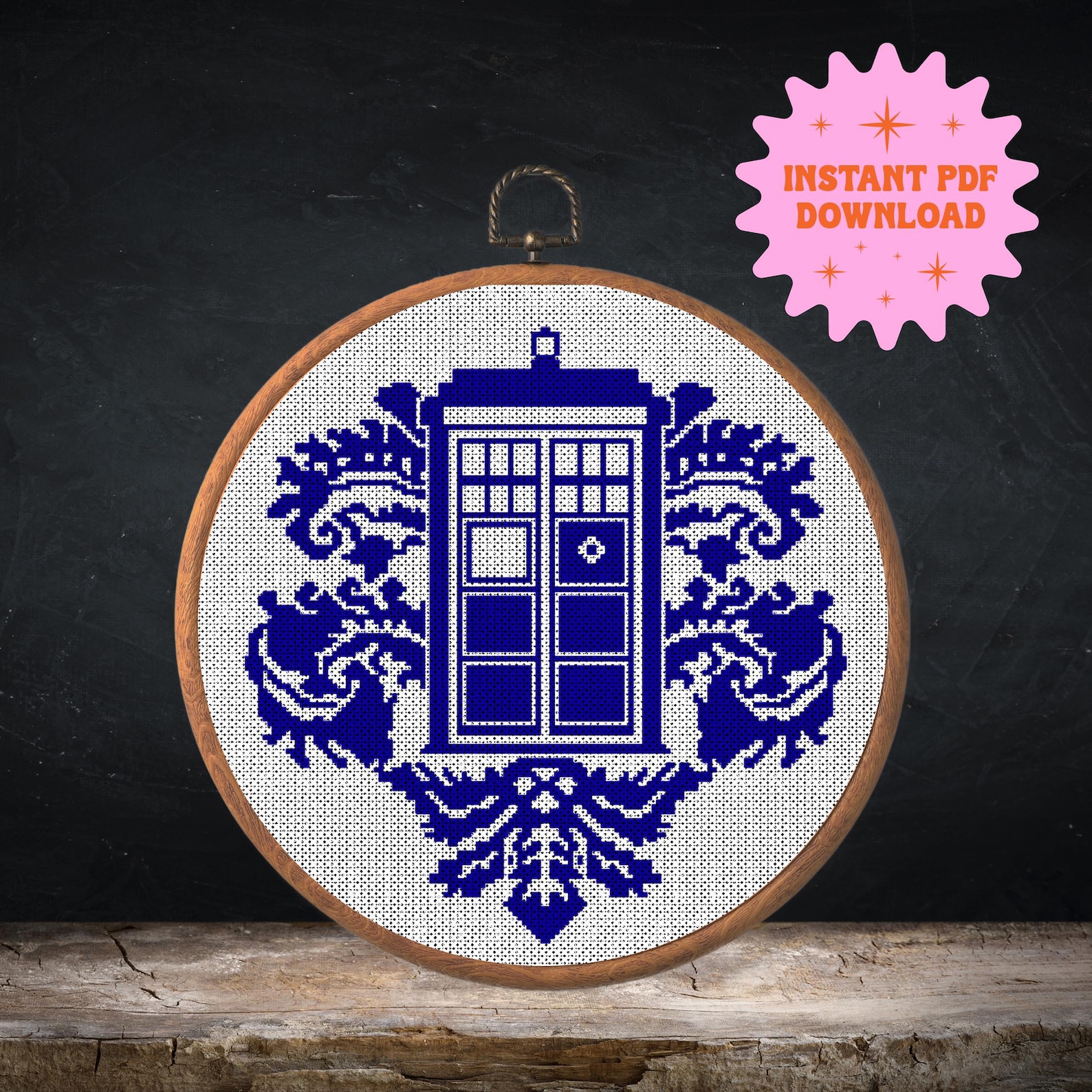 TARDIS De Lys | Doctor Who Cross Stitch Pattern | Instant PDF Download ...