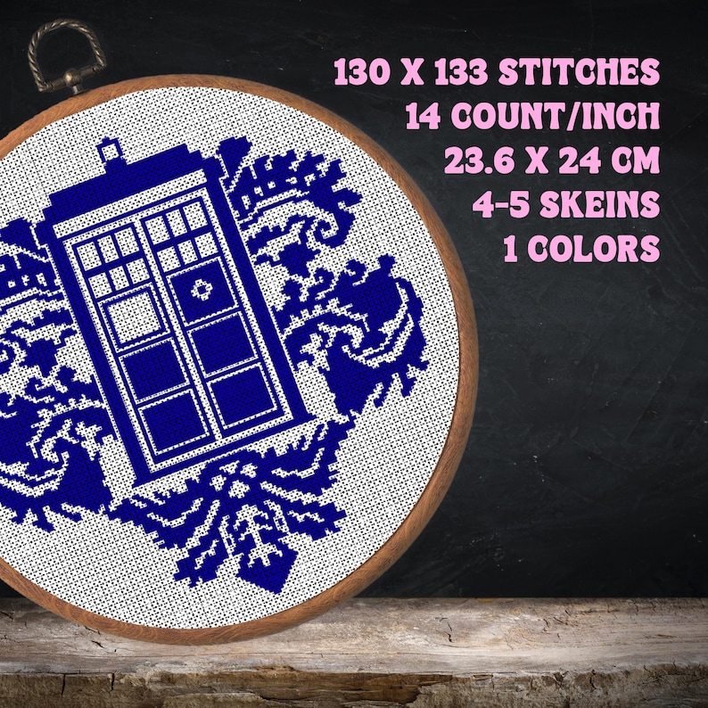 TARDIS De Lys | Doctor Who Cross Stitch Pattern | Instant PDF Download ...