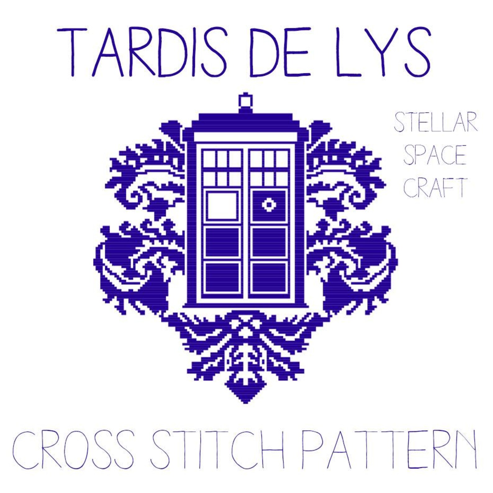 TARDIS De Lys | Doctor Who Cross Stitch Pattern | Instant PDF Download ...
