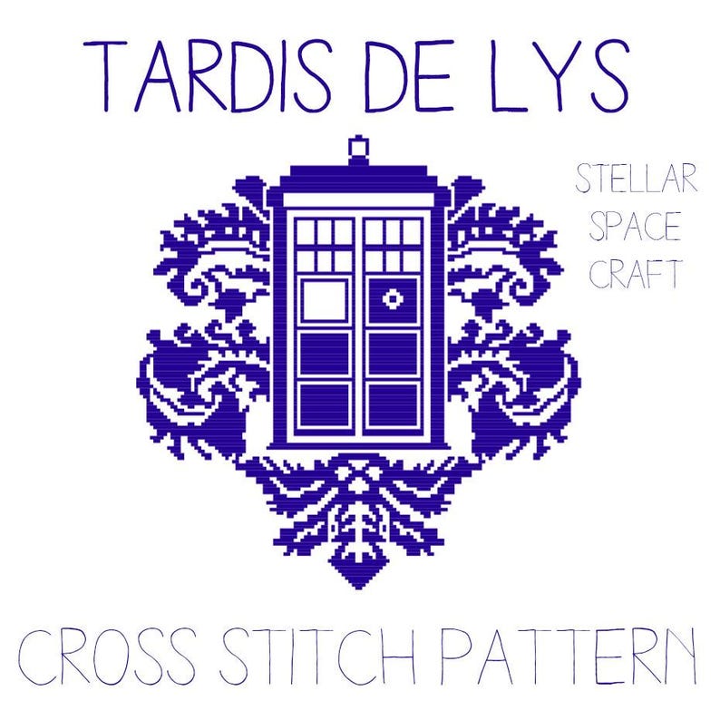 TARDIS De Lys | Doctor Who Cross Stitch Pattern | Instant PDF Download ...