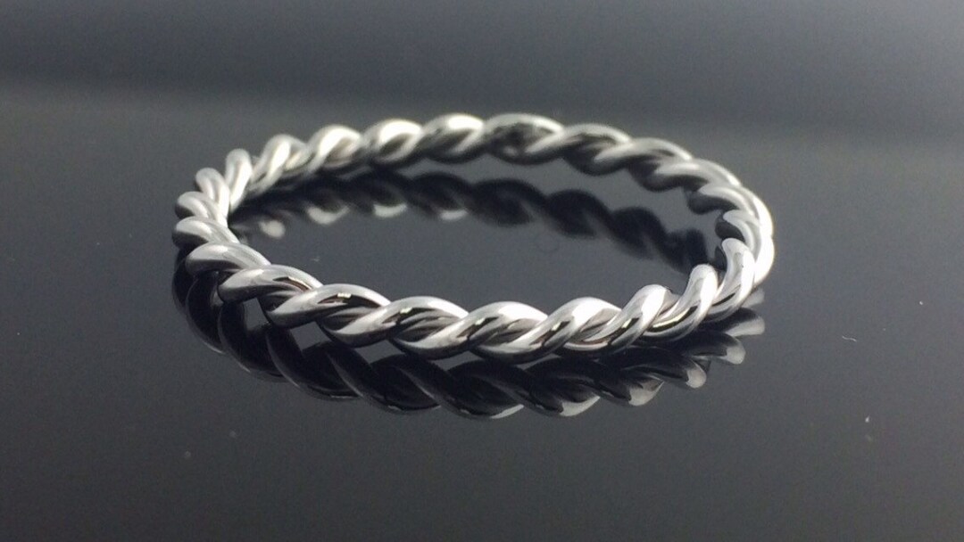 Twisted Stacking Band / Wedding Band Hand Twisted - Etsy