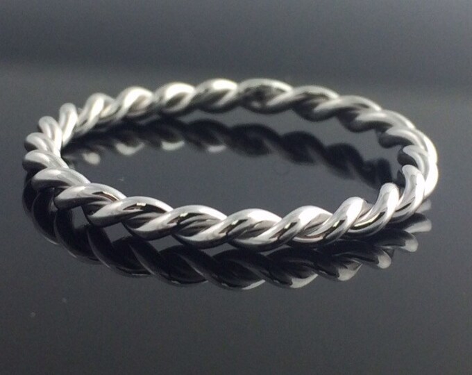 Twisted Stacking Band / Wedding Band Hand Twisted - Etsy