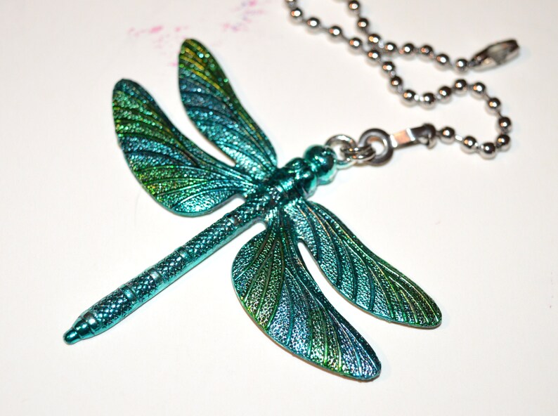 Dragonfly Ceiling Fan Pull Light Pull Chain Antique Silver | Etsy