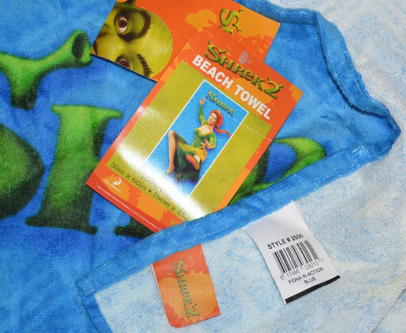 Shrek Fiona Beach Towel, Vintage 2004 - New With Tag, Perfect Condition ...