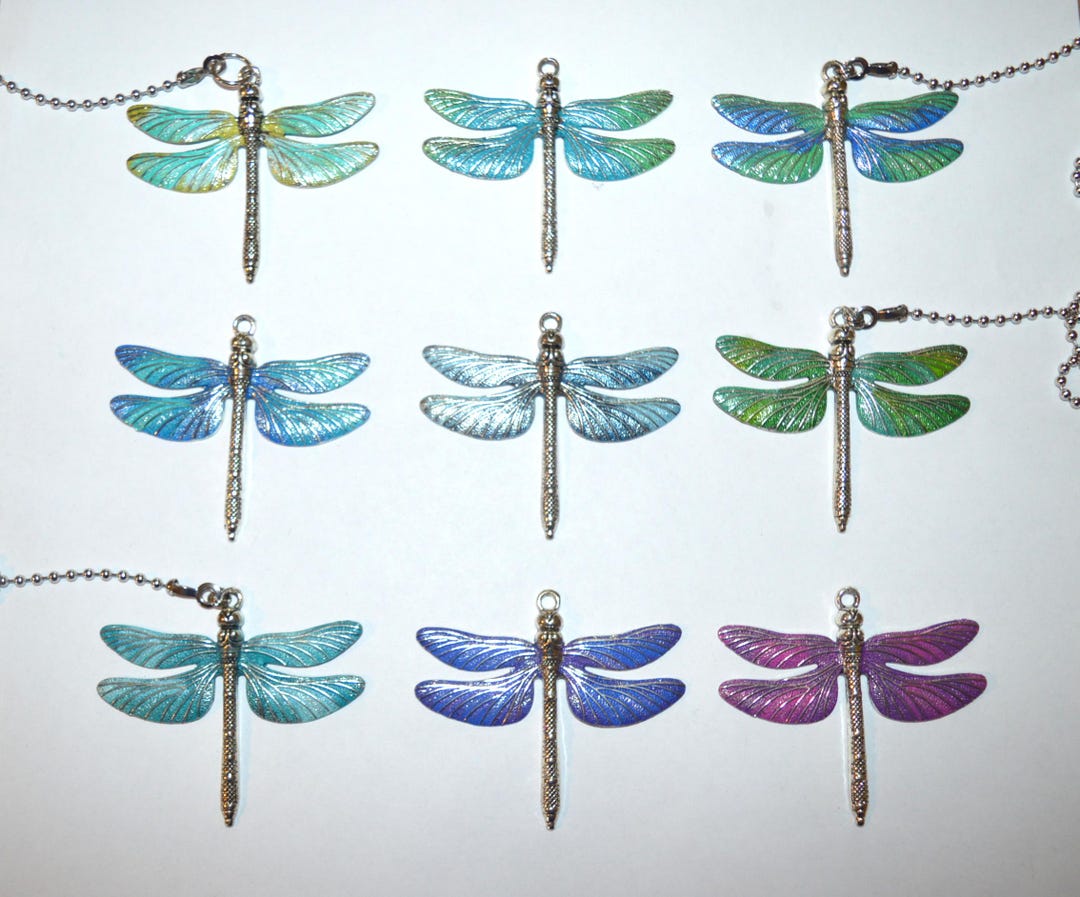 Dragonfly Ceiling Fan Pull, Light Pull Chain, Antique Silver With ...