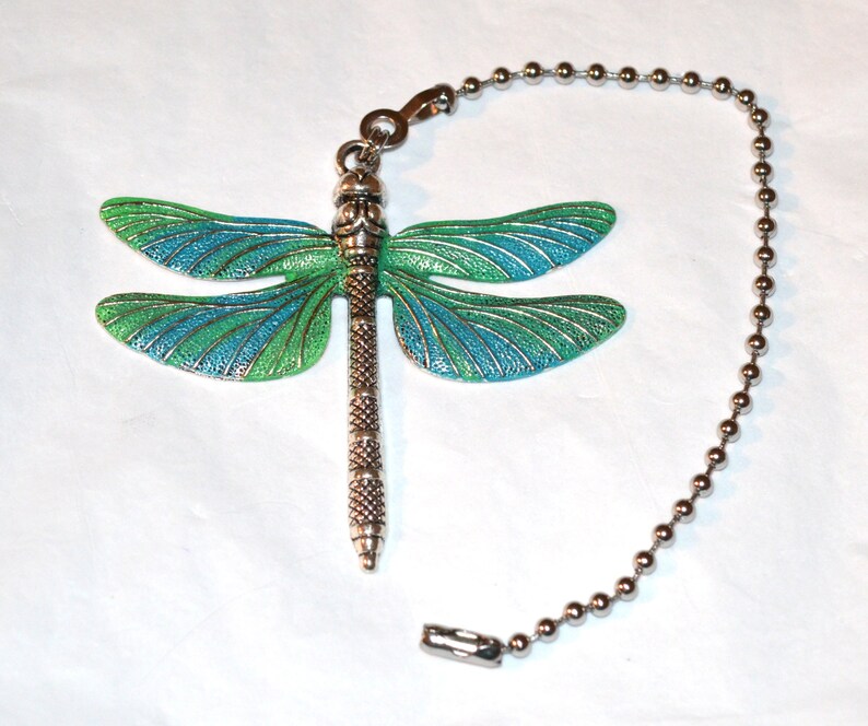Dragonfly Ceiling Fan Pull Light Pull Chain Antique Silver | Etsy