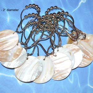 Sea Shell Shower Curtain Hooks, Mother of Pearl Disks, Choice of Size ...