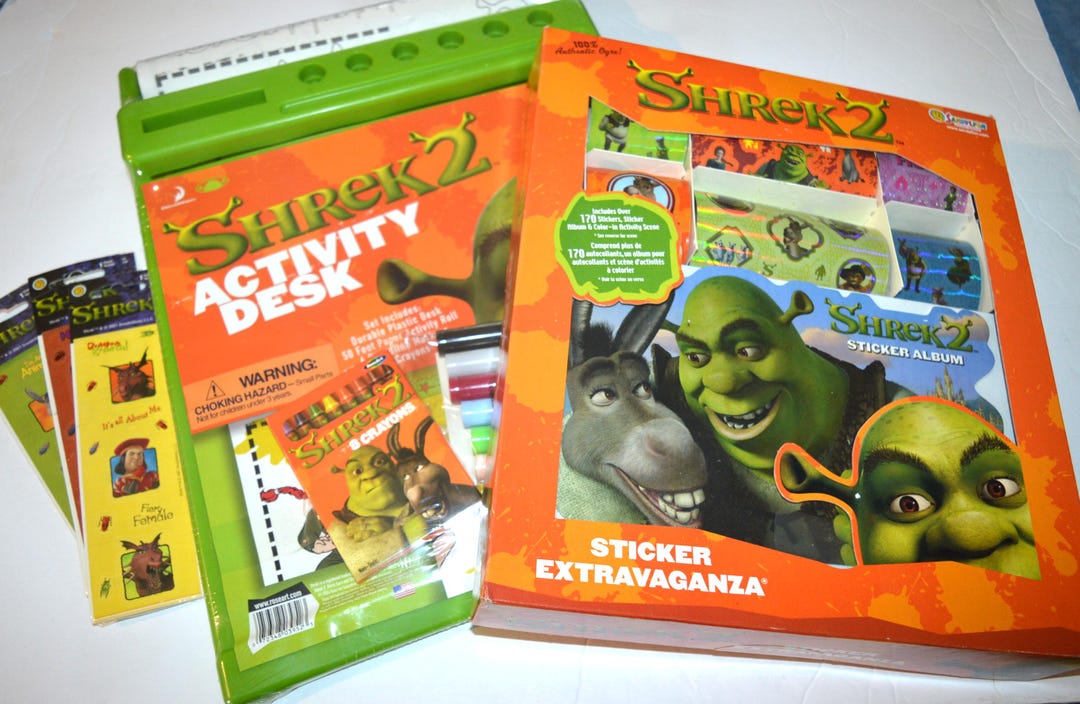 Vintage Shrek 2 Activity Sets for Kids, Old Stock New in Package ...