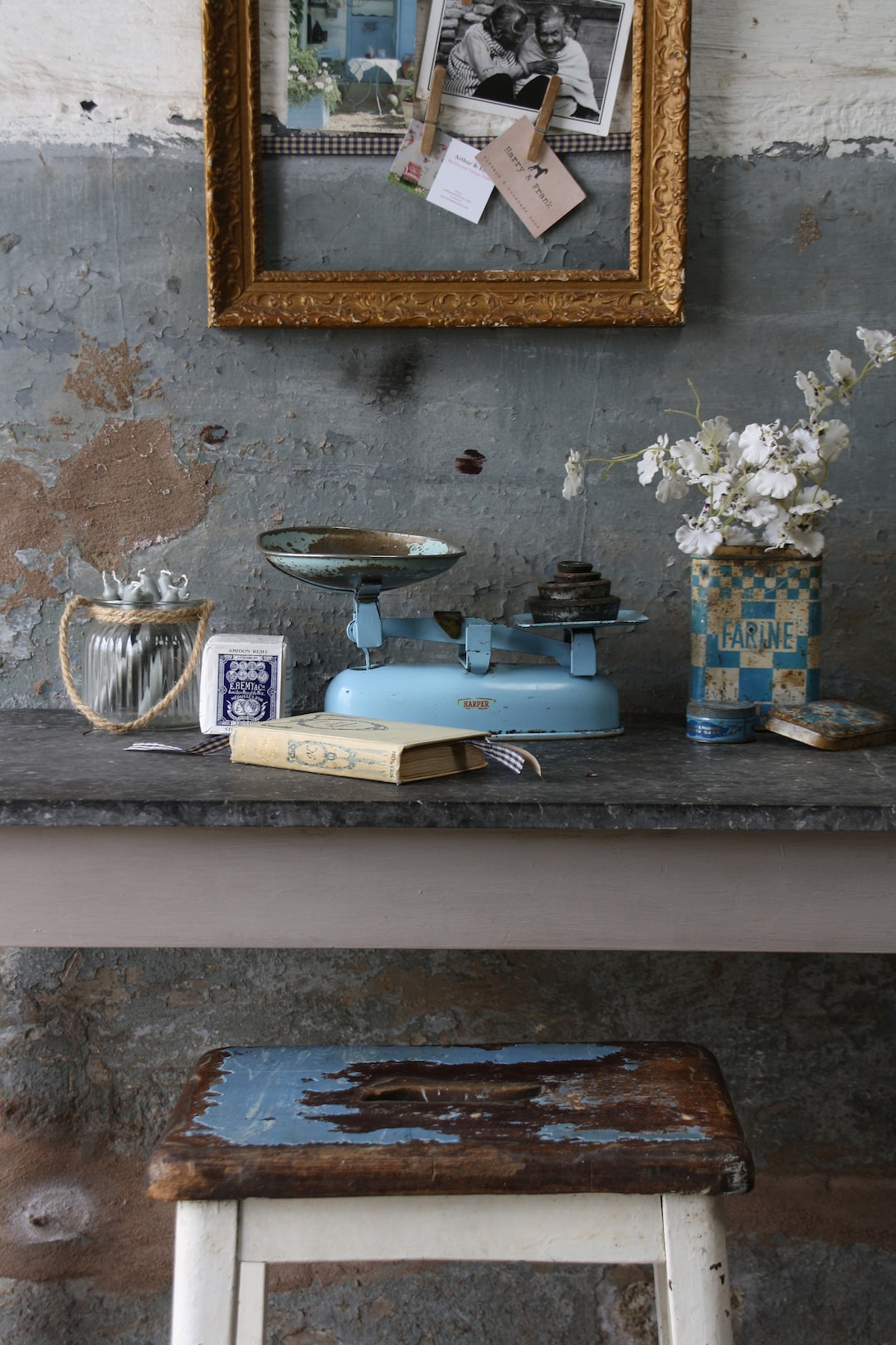 Pretty Sky Blue Vintage Cast Iron Weighing Scales With Weights - Etsy UK