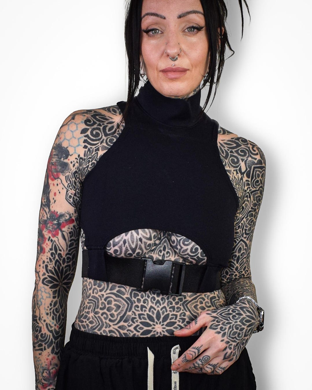 Techwear Sportswear Underbust Cut Out Crop Top //goth//festival ...