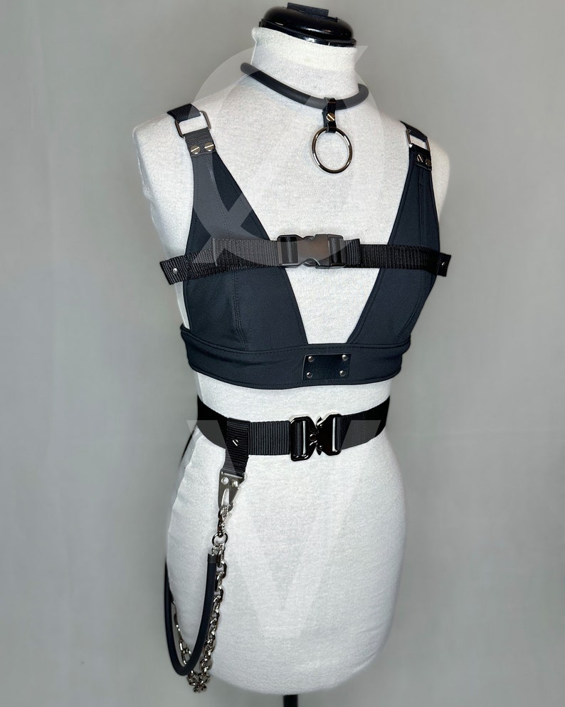 Techwear Bralette With Buckles// Adjustable/ Goth/ Bikini/crop Top ...