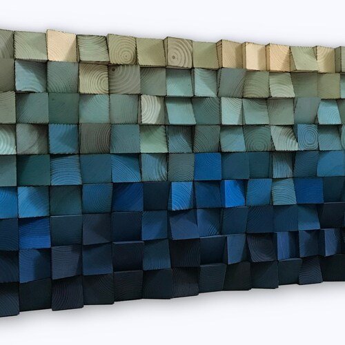 Wood Wall Art Wood Sound Diffuser Reclaimed Wood Art - Etsy