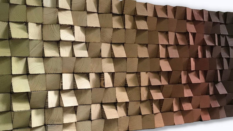 Wood Wall Art Wood Sound Diffuser Reclaimed Wood Art - Etsy
