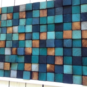 Abstract Acrylic Painting on Wood - Reclaimed Wood Art - Etsy